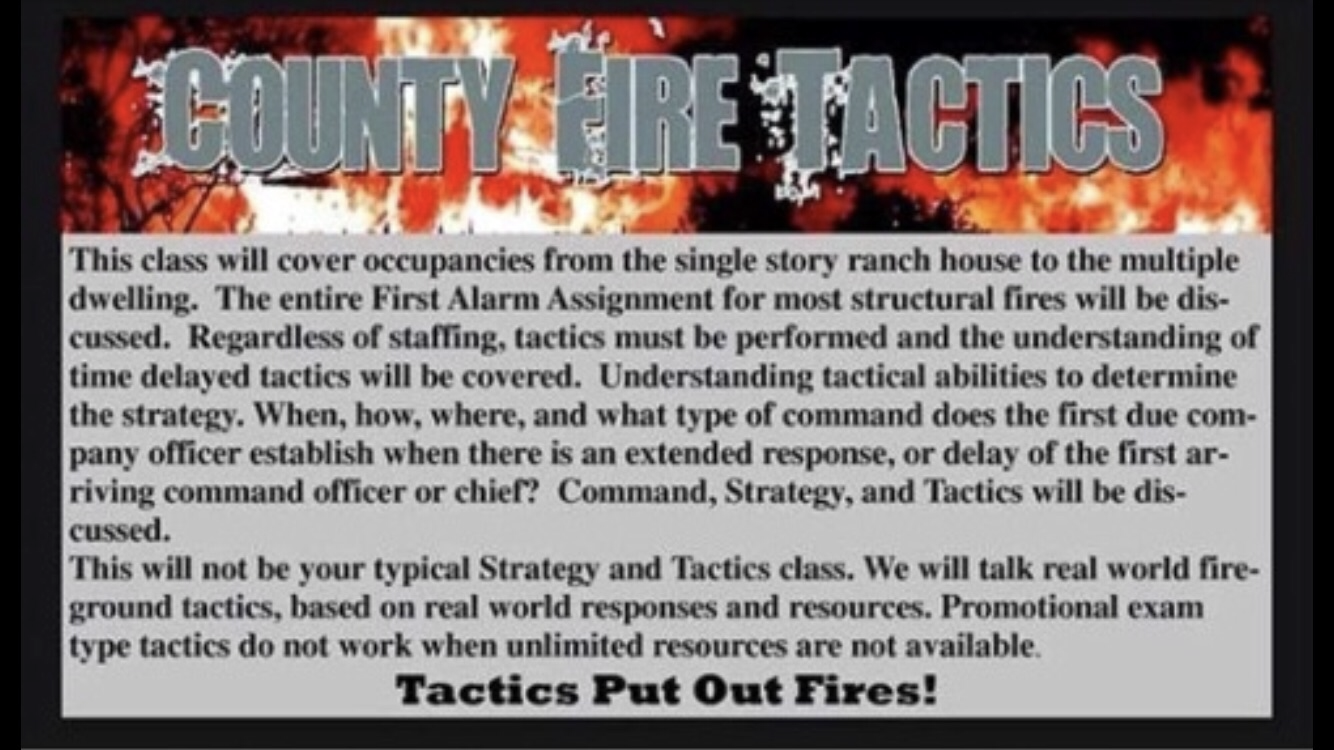 County Fire Tactics Seminar August 15 “Pelham, Al” | COUNTY FIRE TACTICS