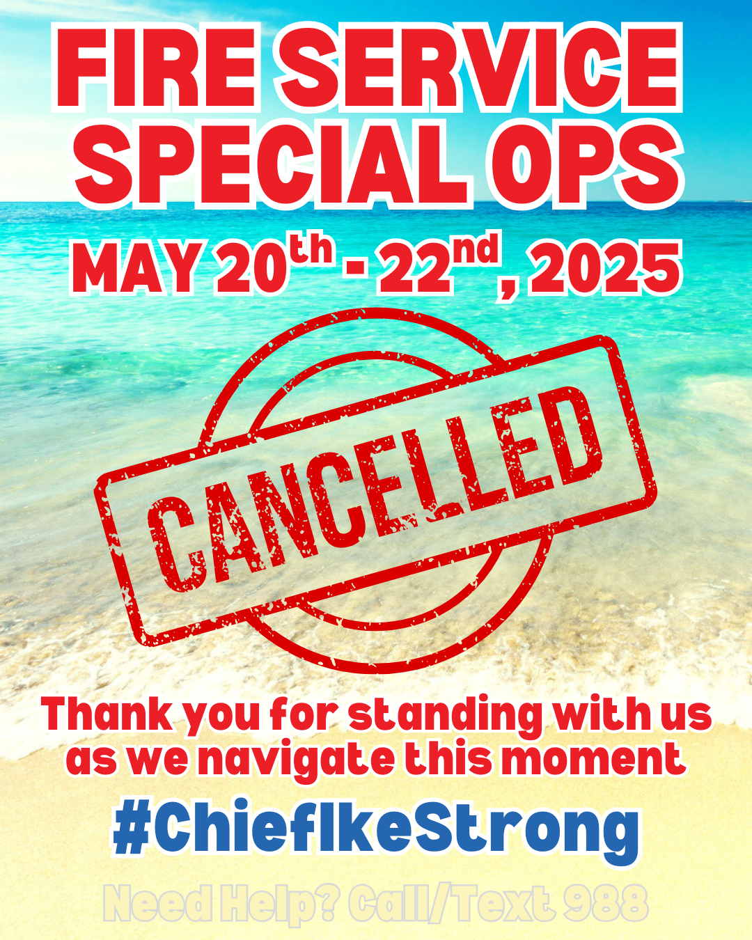 EVENT CANCELLATION NOTICE SPECIAL OPS FOR THE FIRE SERVICECounty Fire ...